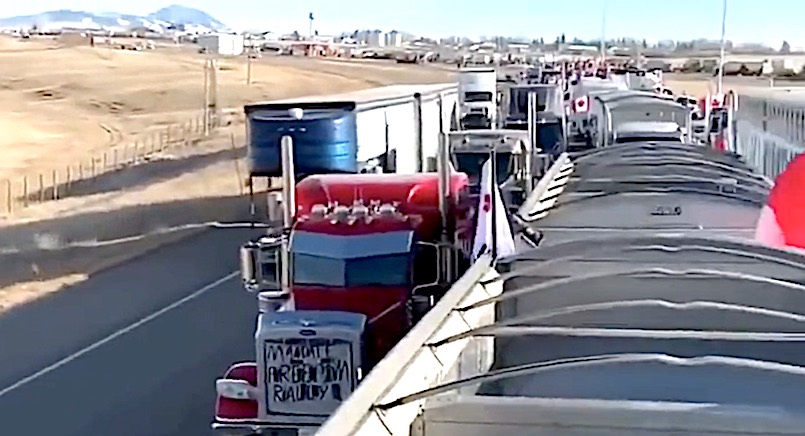 More Convoy Scenes Showing Miles And Miles of Trucks Lined Up Around ...